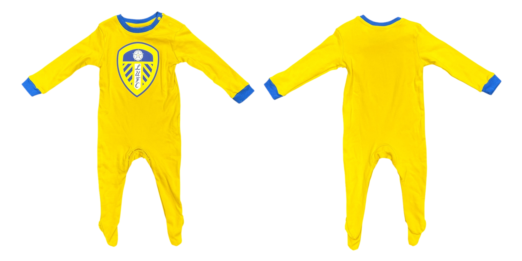 Leeds United Football Sleepsuit LUFC Crest Babygrow