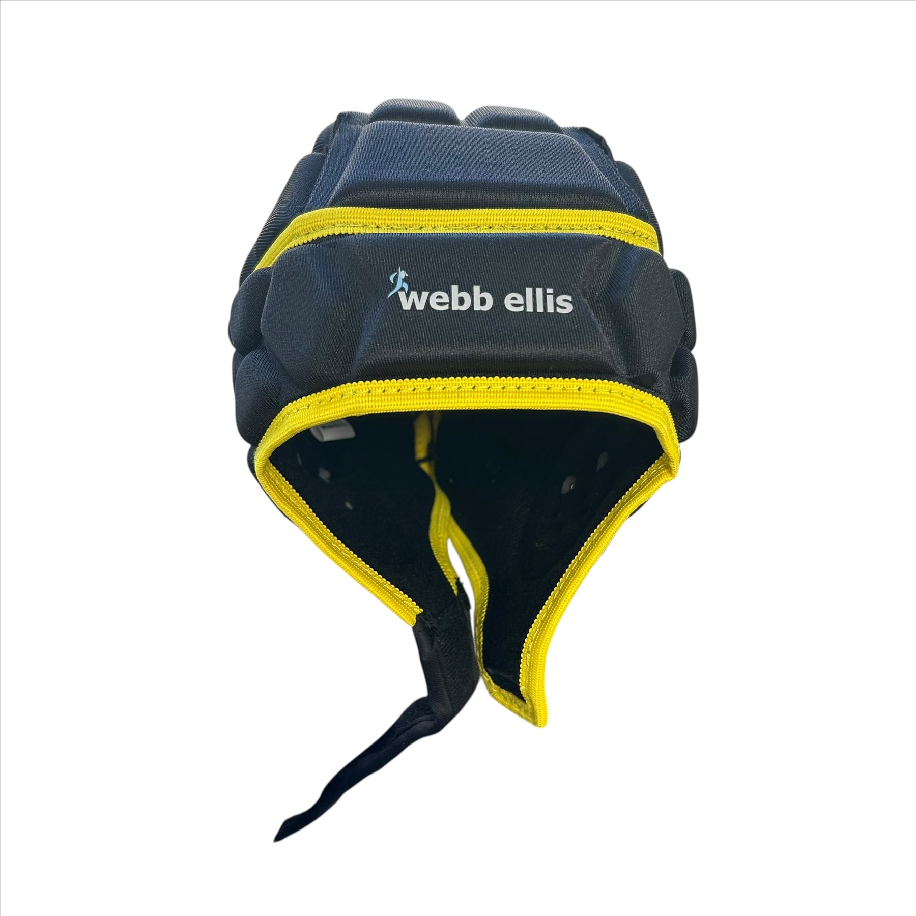 Webb Ellis Rugby Headguard Men's Black & Yellow Scrum Cap
