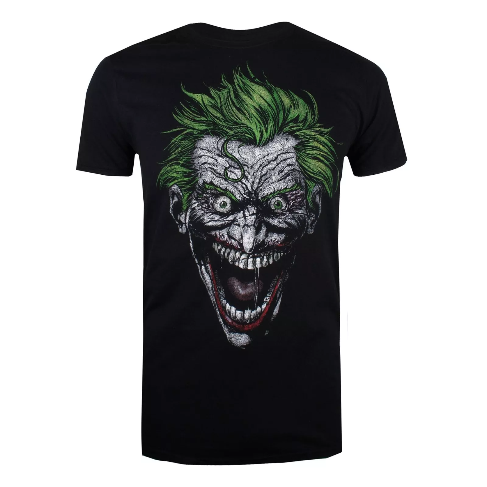 The Joker Face T-Shirt DC Comics Men's Black Top