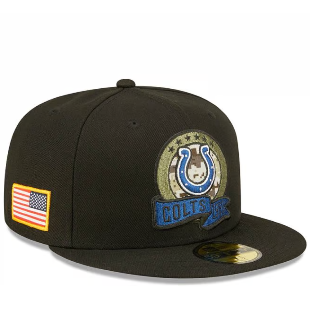Indinapolis Colts NFL Cap Adult New Era Black Fitted Hat