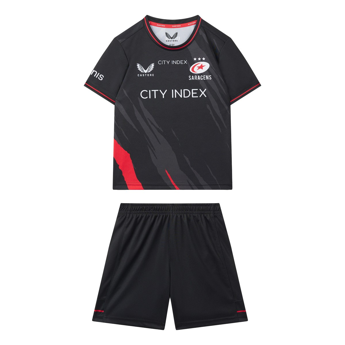 Saracens Rugby Mini Kit Kid's Castore Black Home Kit