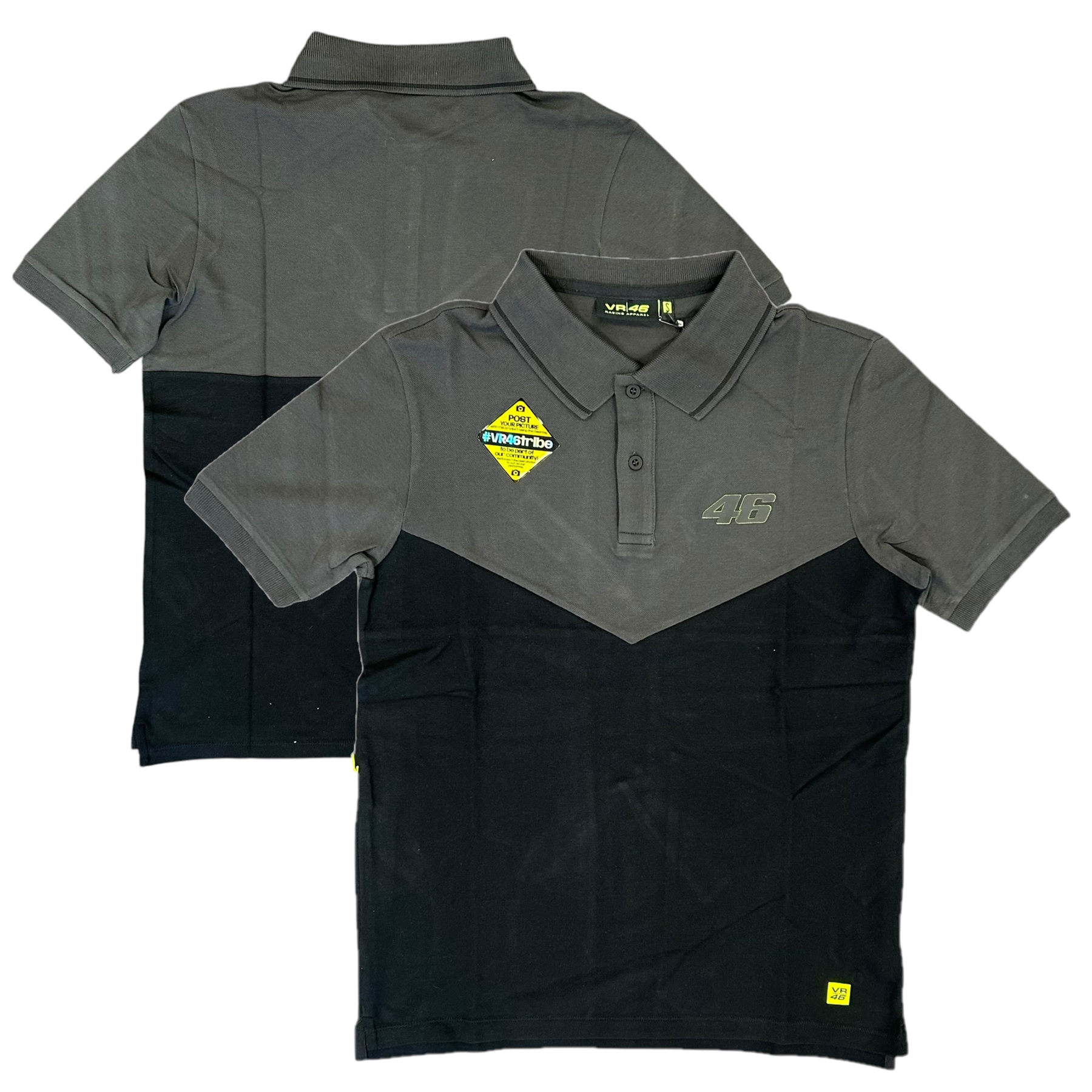 Valentino Rossi Polo Shirt Men's MotoGP VR46 Black Core Polo