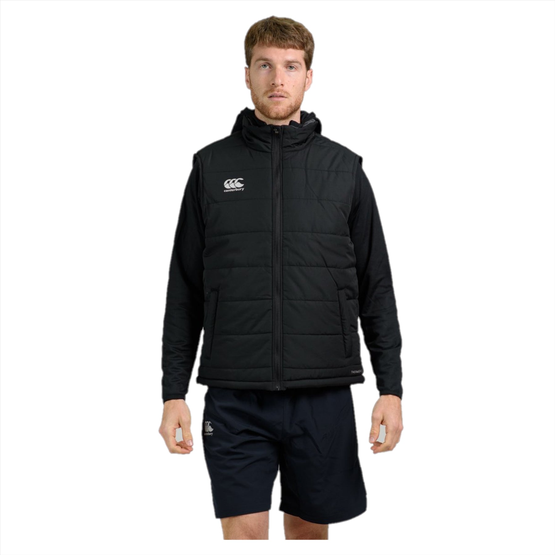 Canterbury Men's Rugby Gilet Pro II Thermoreg Black Top